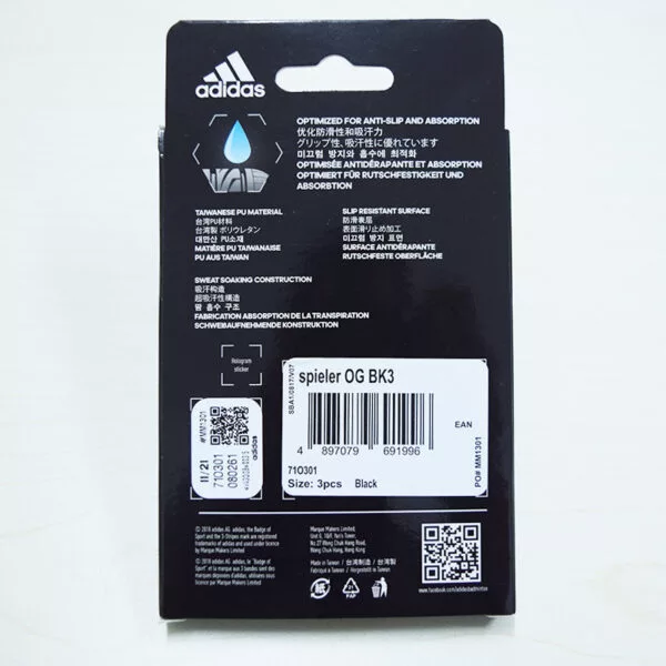 Grip Raket Adidas Spieler Black isi 3 bh - AlatOlahraga.com