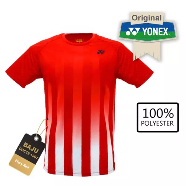 Baju Badminton Yone 1807 COC19 Fiery Red - AlatOlahraga.com