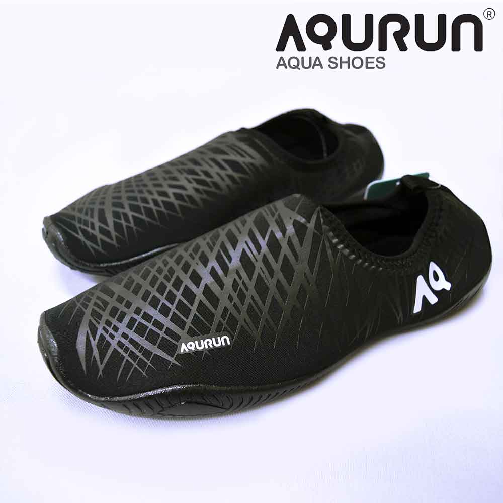 Sepatu Pantai Anti Karang Olahraga Air Aqurun Black - Alat Olahraga
