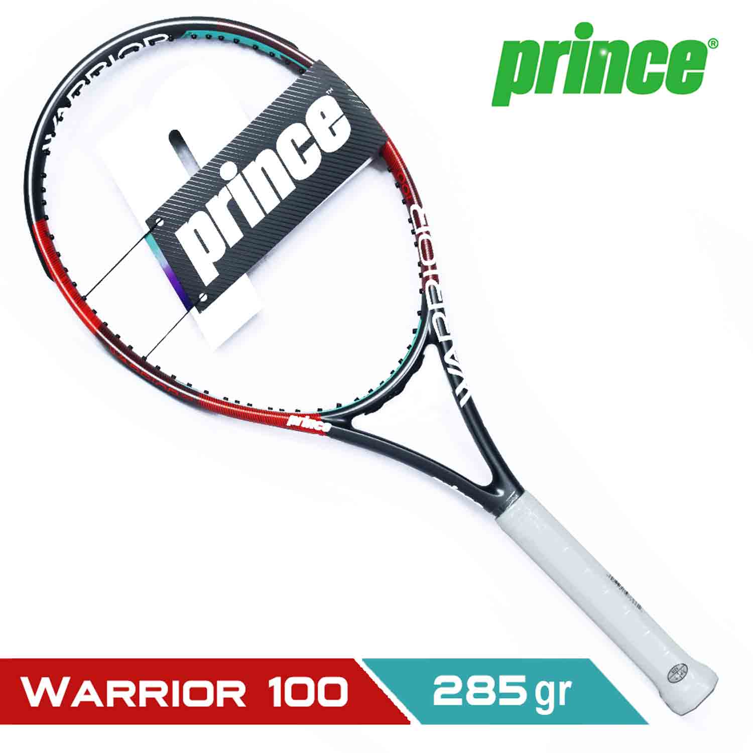 Raket Tenis Prince PRV Warrior 100 285 BK/RD Original - Alat Olahraga
