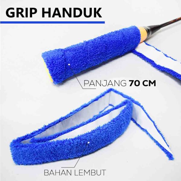 Grip Handuk Raket Badminton Tenis Biru - Alat Olahraga