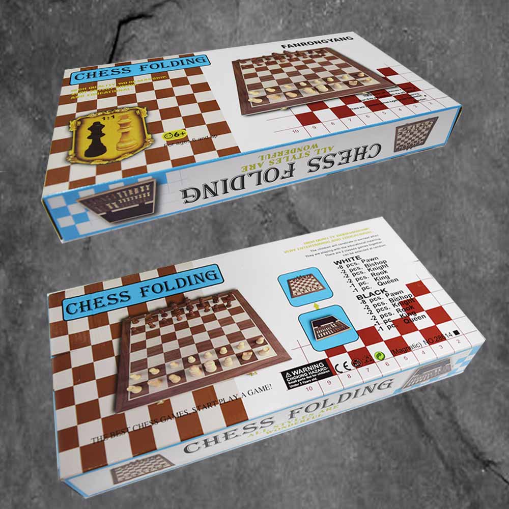 Papan Catur Premium Kayu Wooden Folding Chess Set - AlatOlahraga.com